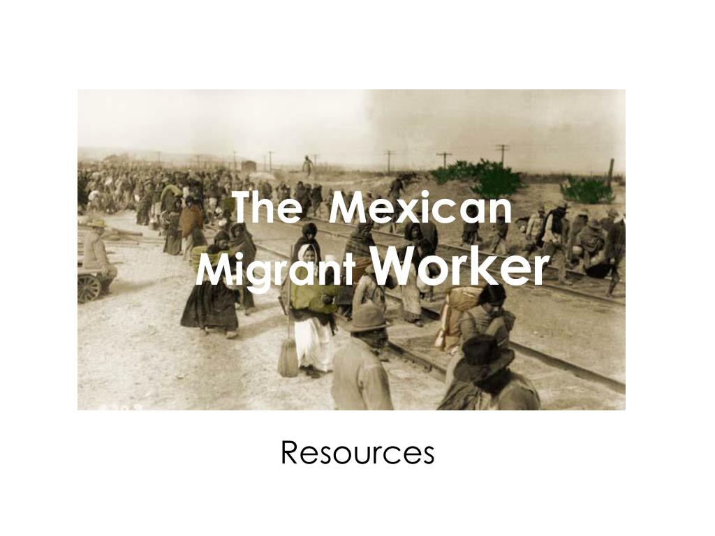 PPT - The Mexican Migrant Worker PowerPoint Presentation, free download ...
