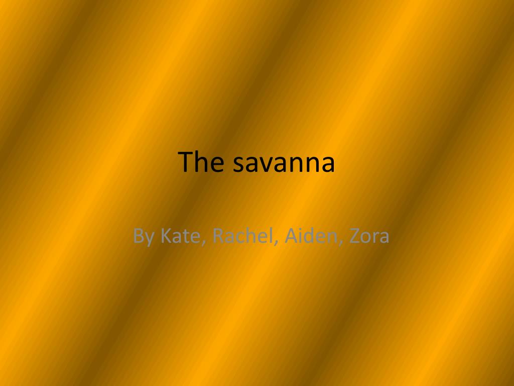 PPT - The savanna PowerPoint Presentation, free download - ID:5445515