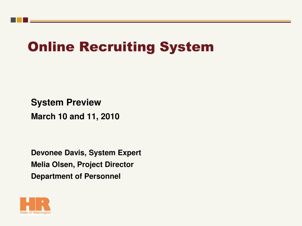 PPT - Online Recruiting System PowerPoint Presentation, free download ...