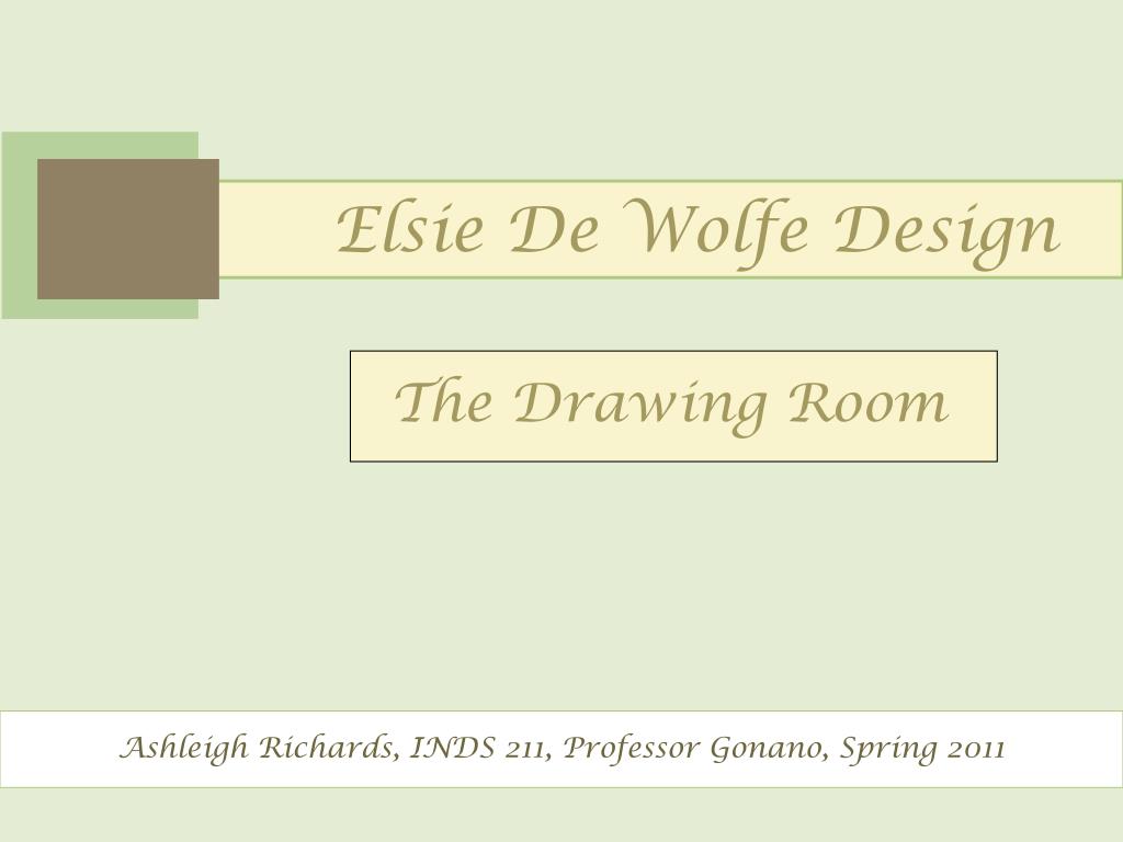 PPT - Elsie De W olfe Design PowerPoint Presentation, free download ...