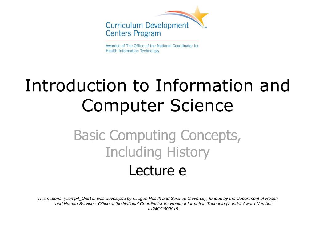 PPT - Introduction to Information and Computer Science PowerPoint ...