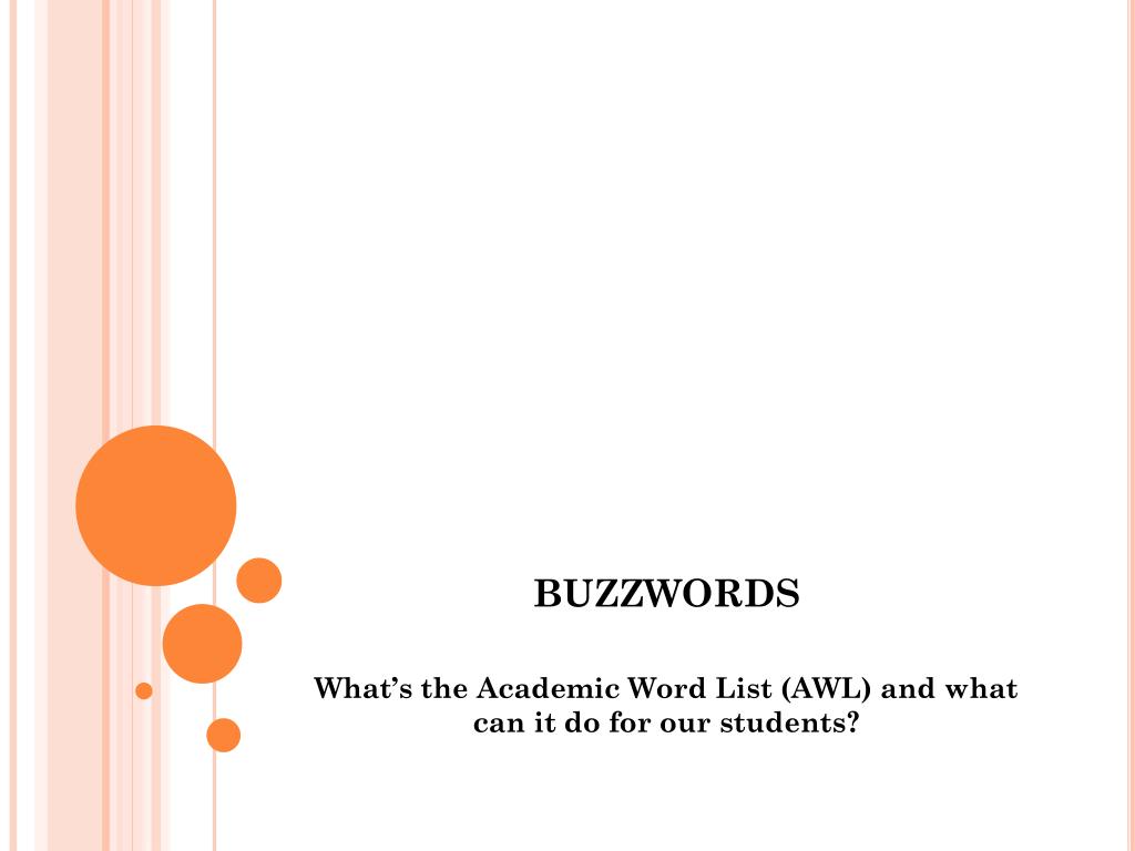 PPT - buzzwords PowerPoint Presentation, free download - ID:5449934