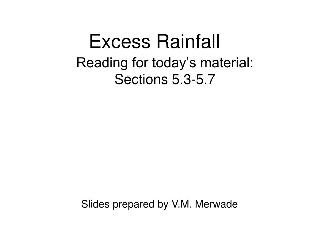 PPT - Excess Rainfall PowerPoint Presentation, free download - ID:5452689