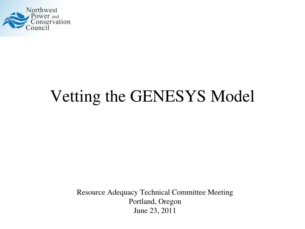 PPT - Vetting the GENESYS Model PowerPoint Presentation, free download ...