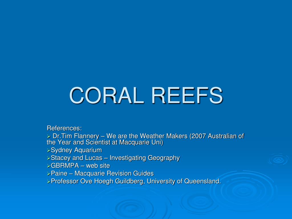 PPT - CORAL REEFS PowerPoint Presentation, free download - ID:5453736