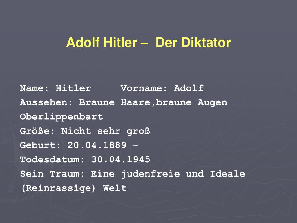PPT - Adolf Hitler – Der Diktator PowerPoint Presentation, free ...