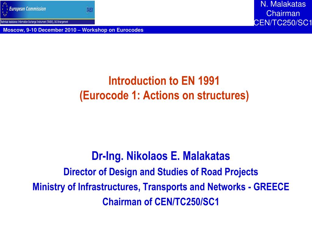 PPT - Introduction to EN 1991 (Eurocode 1: Actions on structures ...