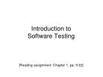 PPT - Introduction to Software Testing Chapter 1 Introduction ...