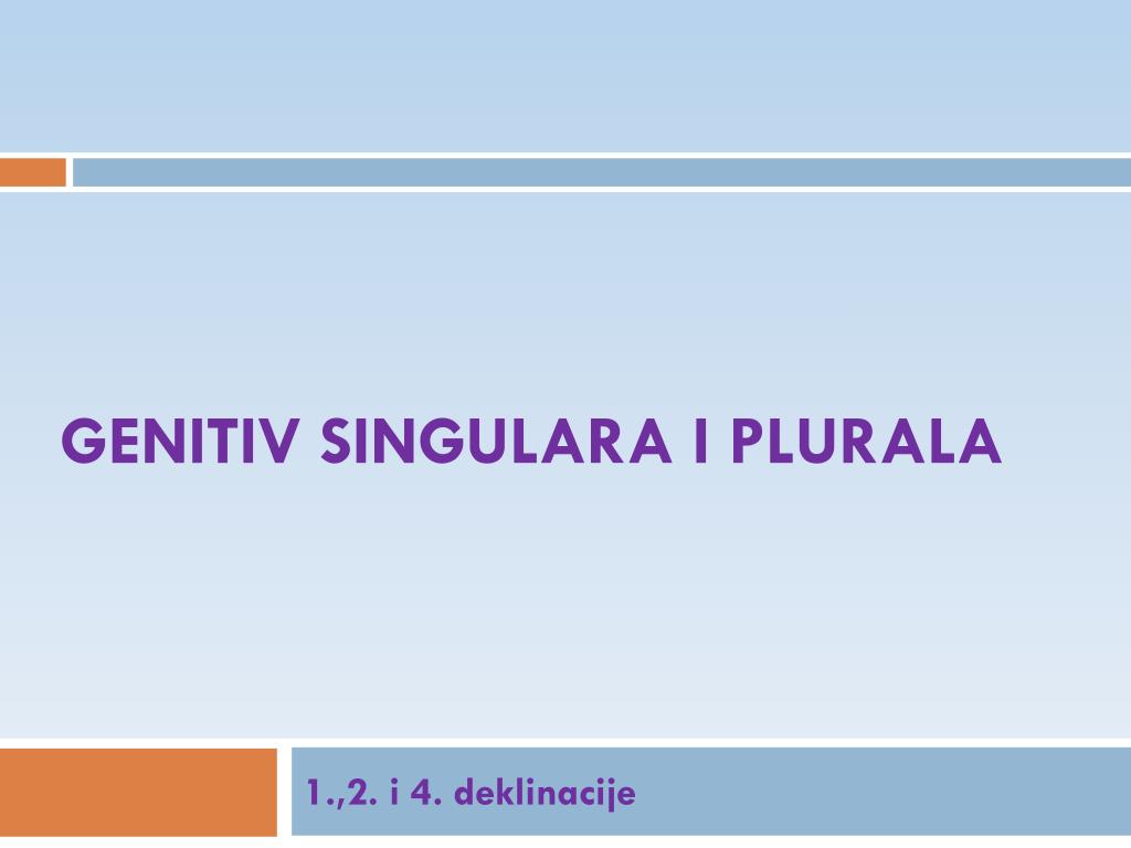 PPT - Genitiv singulara i plurala PowerPoint Presentation, free ...