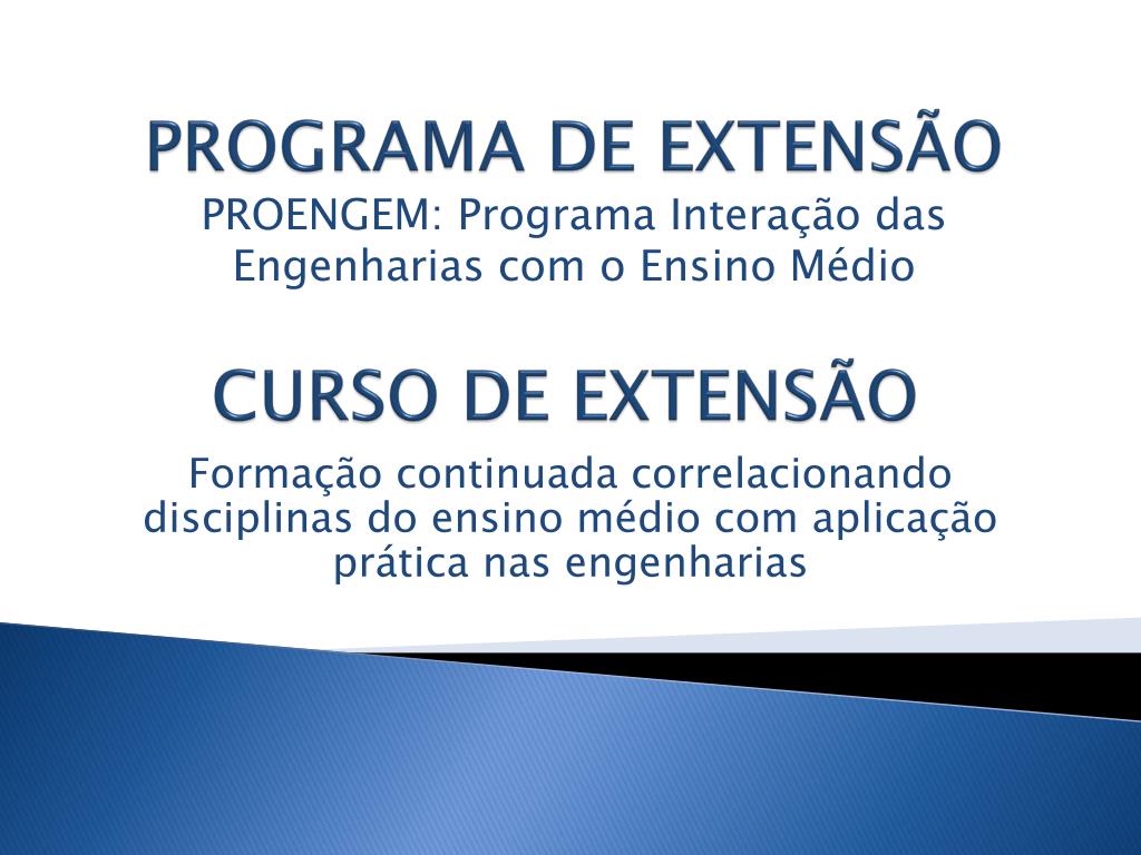 PPT - PROGRAMA DE EXTENSÃO PowerPoint Presentation, free download - ID ...