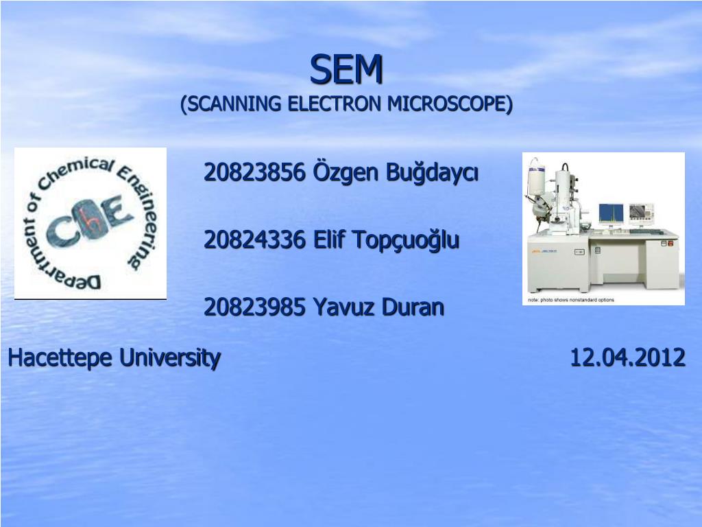 PPT - SEM (SCANNING ELECTRON MICROSCOPE) PowerPoint Presentation, free ...