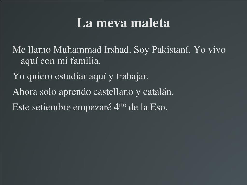 PPT - La meva maleta PowerPoint Presentation, free download - ID:5462435