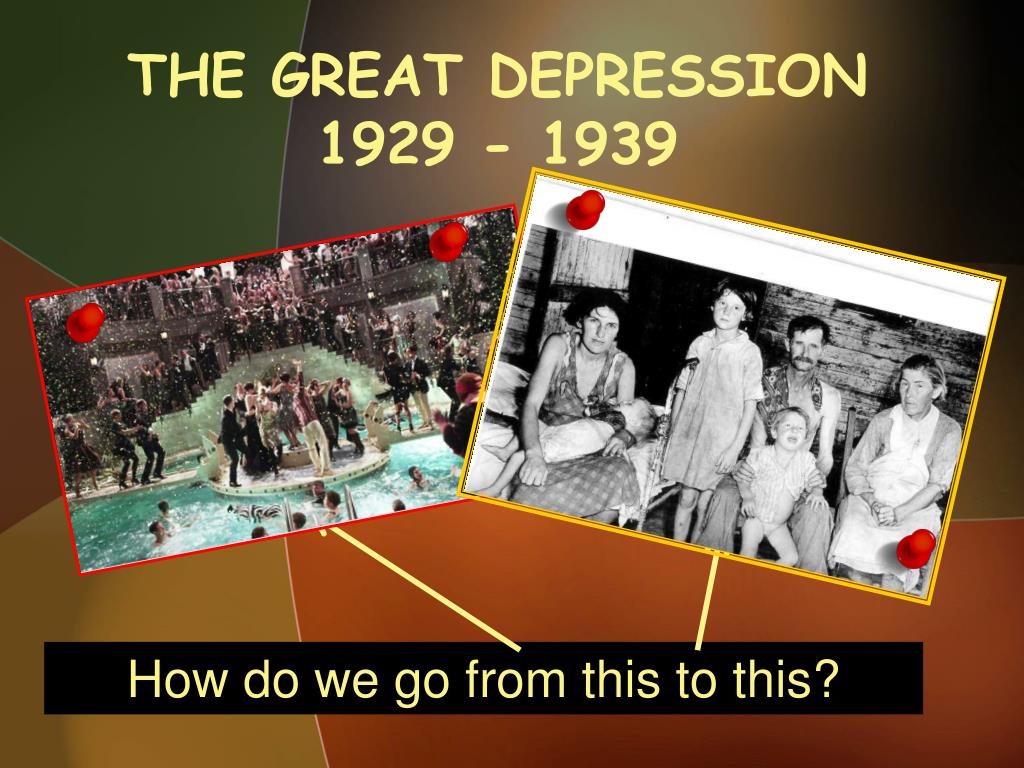 PPT - THE GREAT DEPRESSION 1929 - 1939 PowerPoint Presentation, free ...