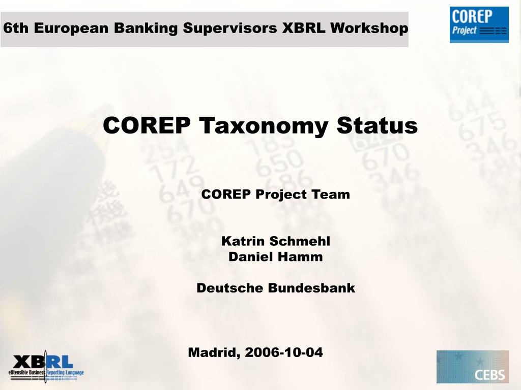PPT - COREP Taxonomy Status PowerPoint Presentation, free download - ID ...