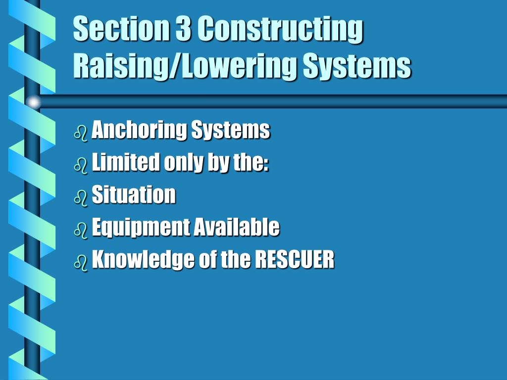 PPT - Section 3 Constructing Raising/Lowering Systems PowerPoint ...