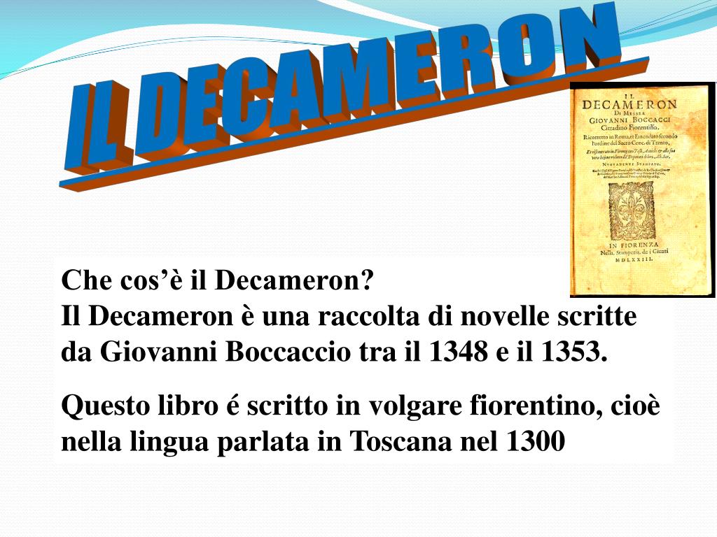 PPT - IL DECAMERON PowerPoint Presentation, free download - ID:5467262