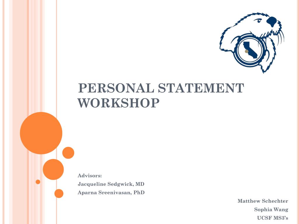 PPT - PERSONAL STATEMENT WORKSHOP PowerPoint Presentation, free ...