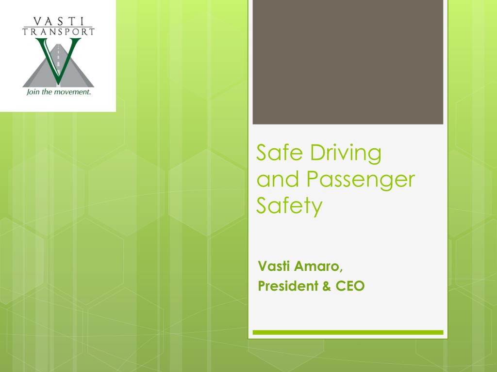 PPT - Safe Driving and Passenger Safety PowerPoint Presentation, free ...
