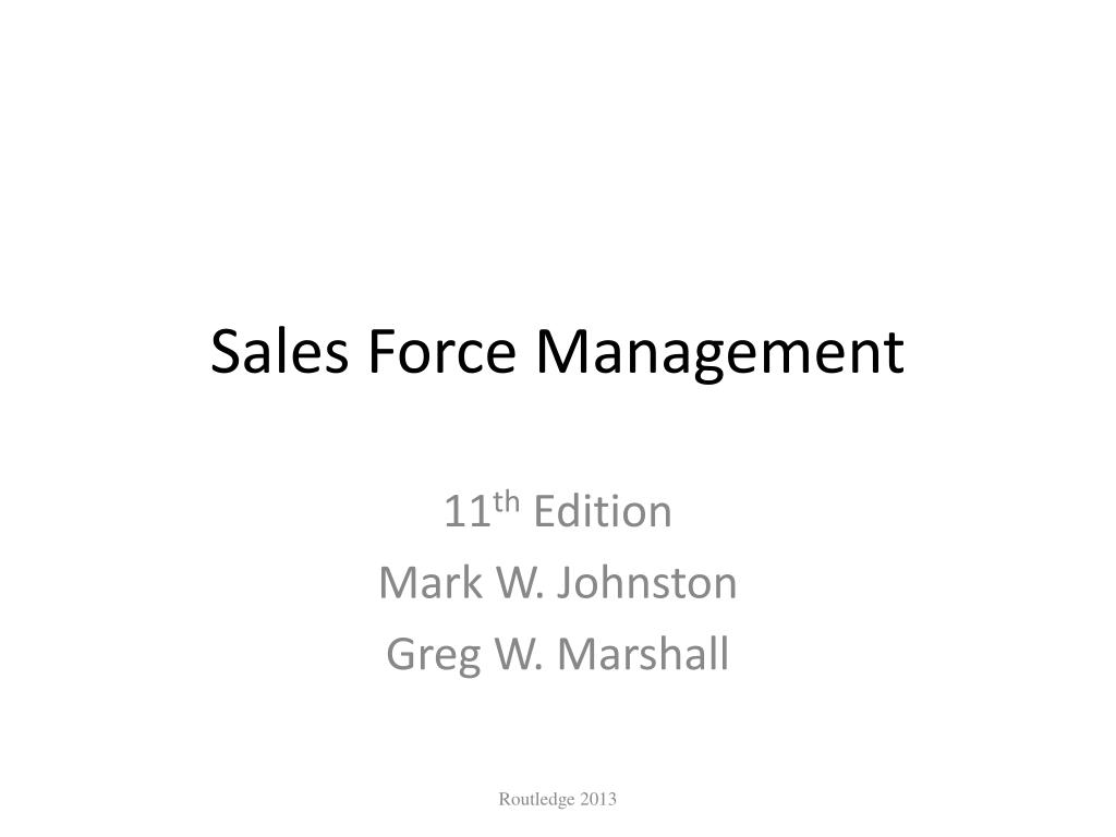 PPT - Sales Force Management PowerPoint Presentation, free download ...