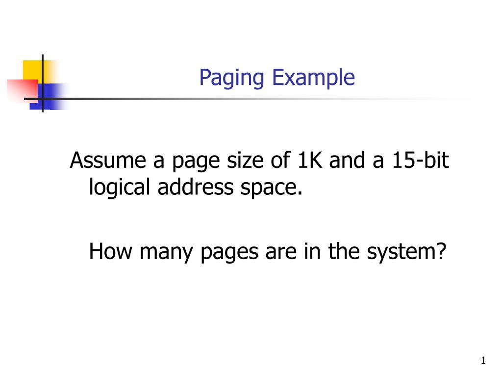 PPT - Paging Example PowerPoint Presentation, free download - ID:5473433