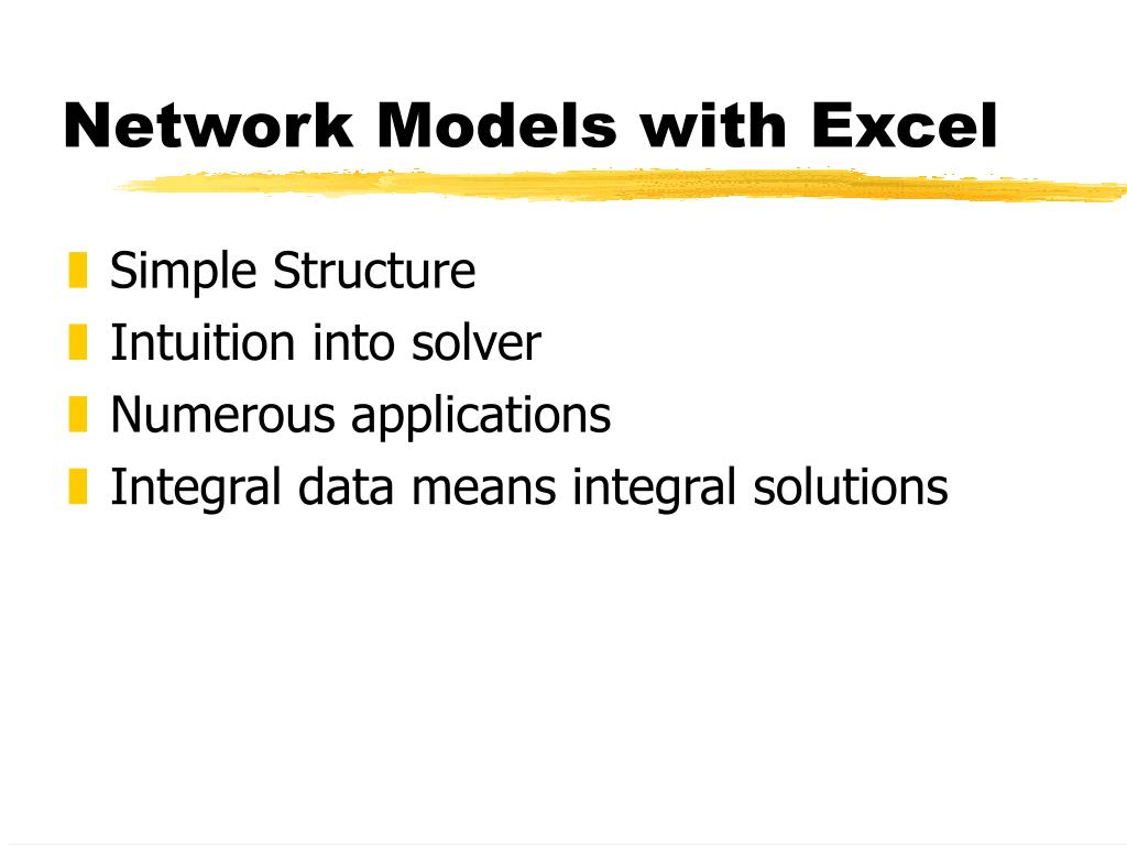 PPT - Network Models with Excel PowerPoint Presentation, free download ...
