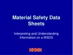 PPT - Material Safety Data Sheets PowerPoint Presentation, free ...