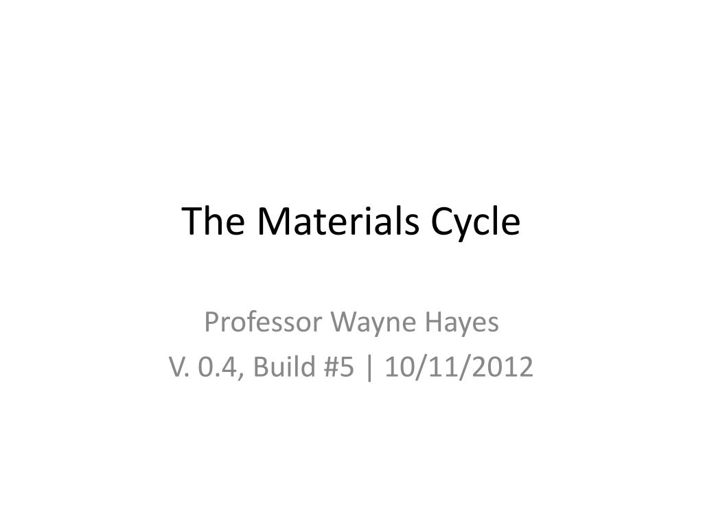PPT - The Materials Cycle PowerPoint Presentation, free download - ID ...