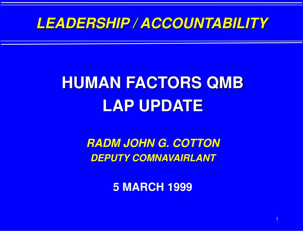 PPT - LEADERSHIP / ACCOUNTABILITY PowerPoint Presentation, free ...