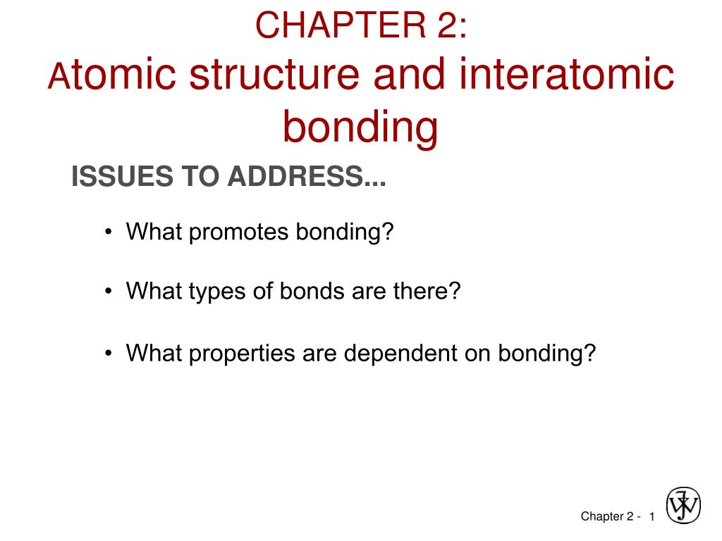 PPT - CHAPTER 2: A tomic structure and interatomic bonding PowerPoint ...