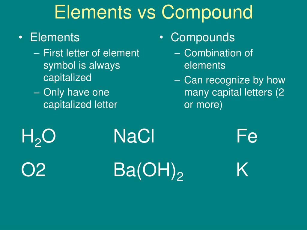 PPT - Elements vs Compound PowerPoint Presentation, free download - ID ...