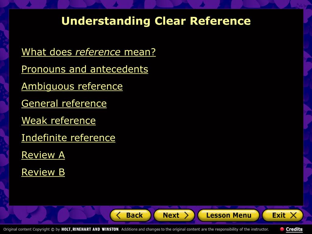PPT - Understanding Clear Reference PowerPoint Presentation, free ...