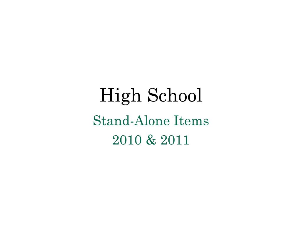 PPT - High School PowerPoint Presentation, free download - ID:5481677