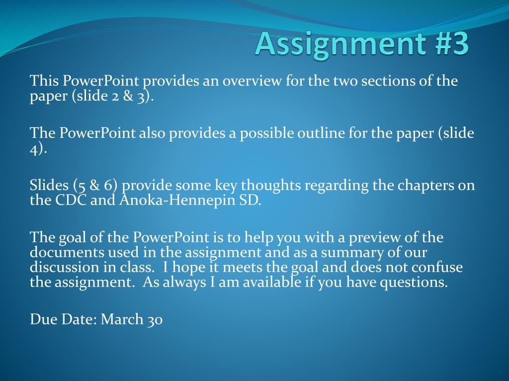 PPT - Assignment #3 PowerPoint Presentation, free download - ID:5482634