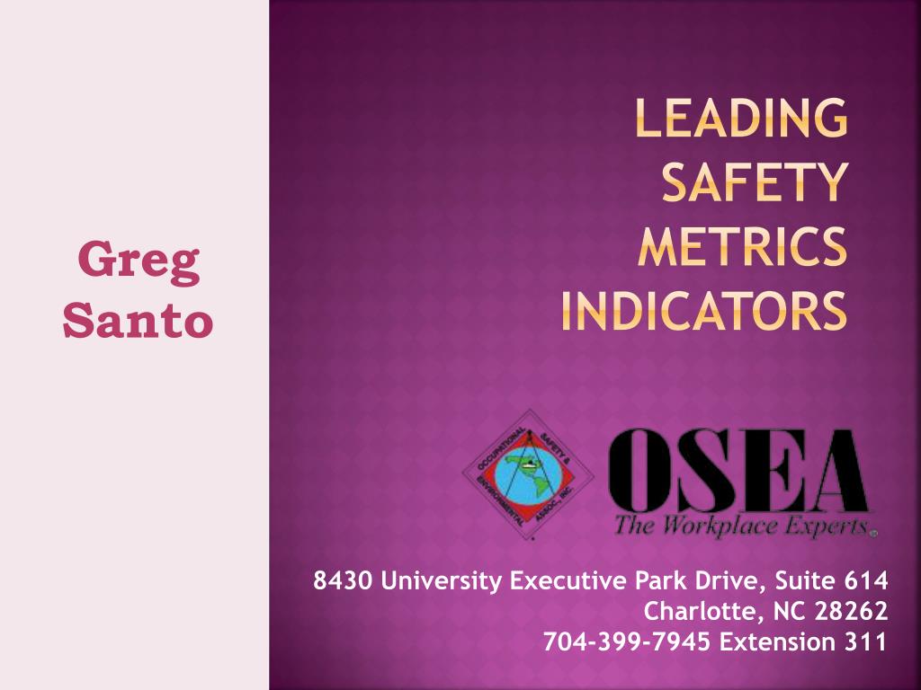 PPT - LEADING SAFETY METRICS INDICATORS PowerPoint Presentation, free ...
