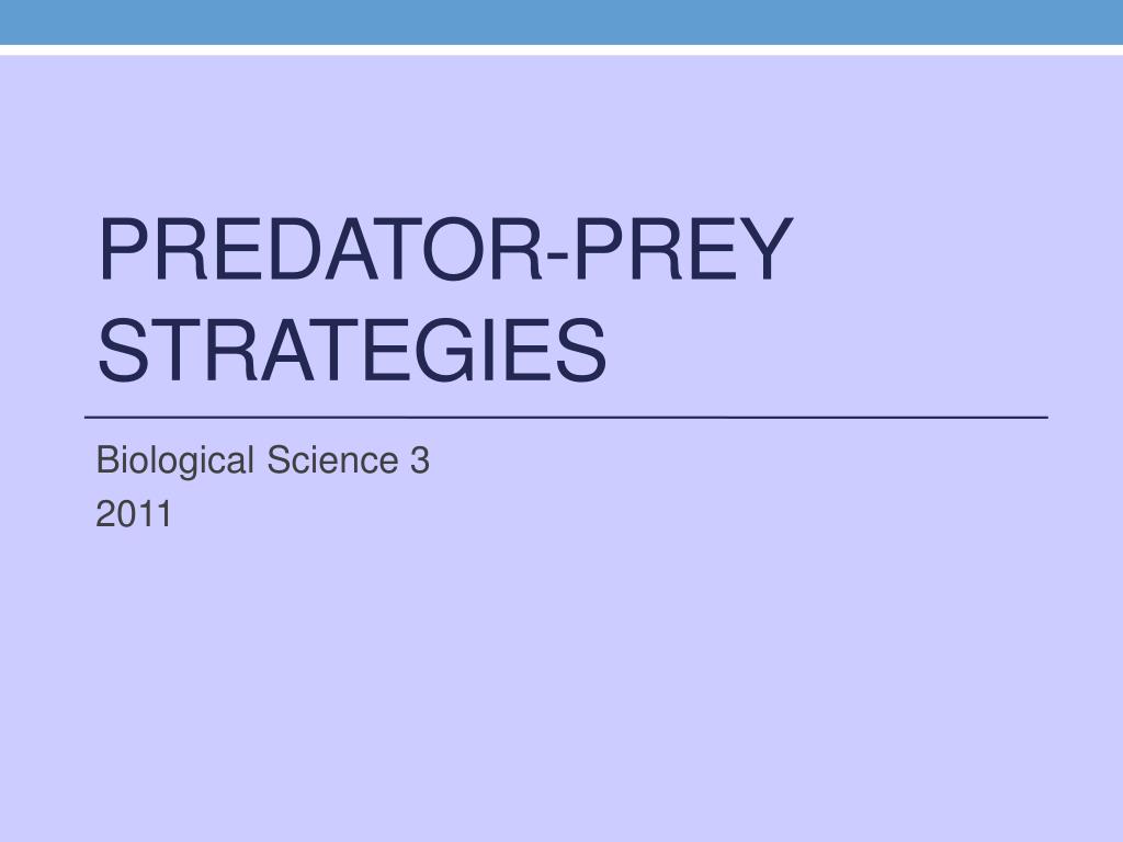 PPT - Predator-Prey Strategies PowerPoint Presentation, free download ...