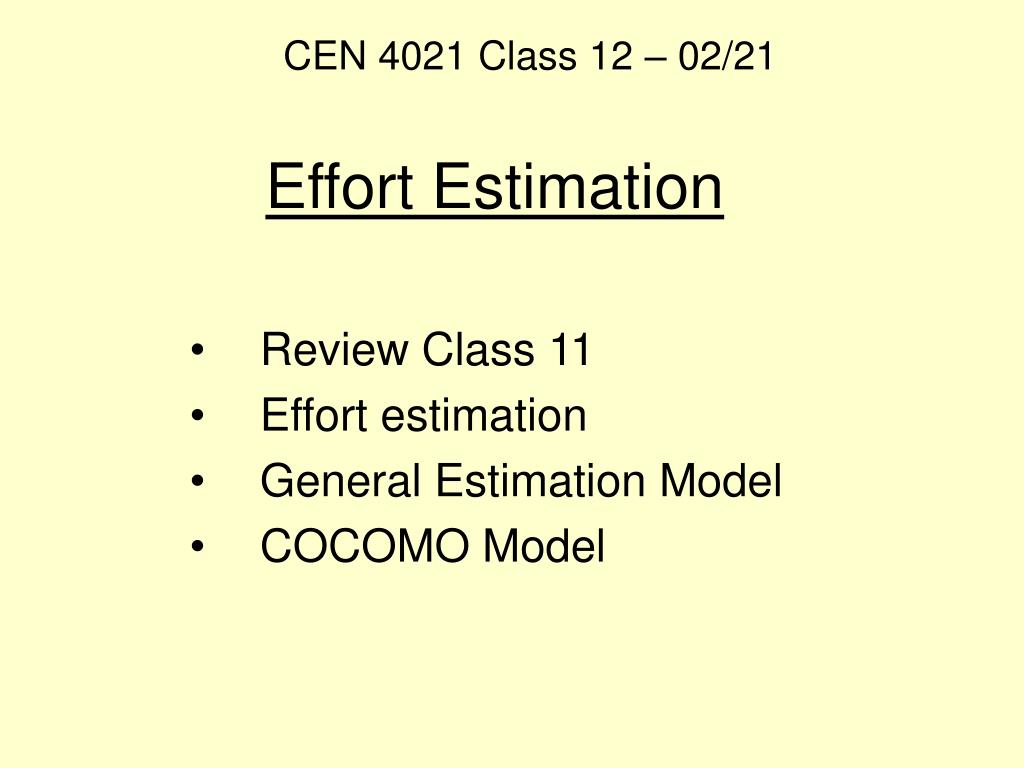 PPT - Effort Estimation PowerPoint Presentation, free download - ID:5490106