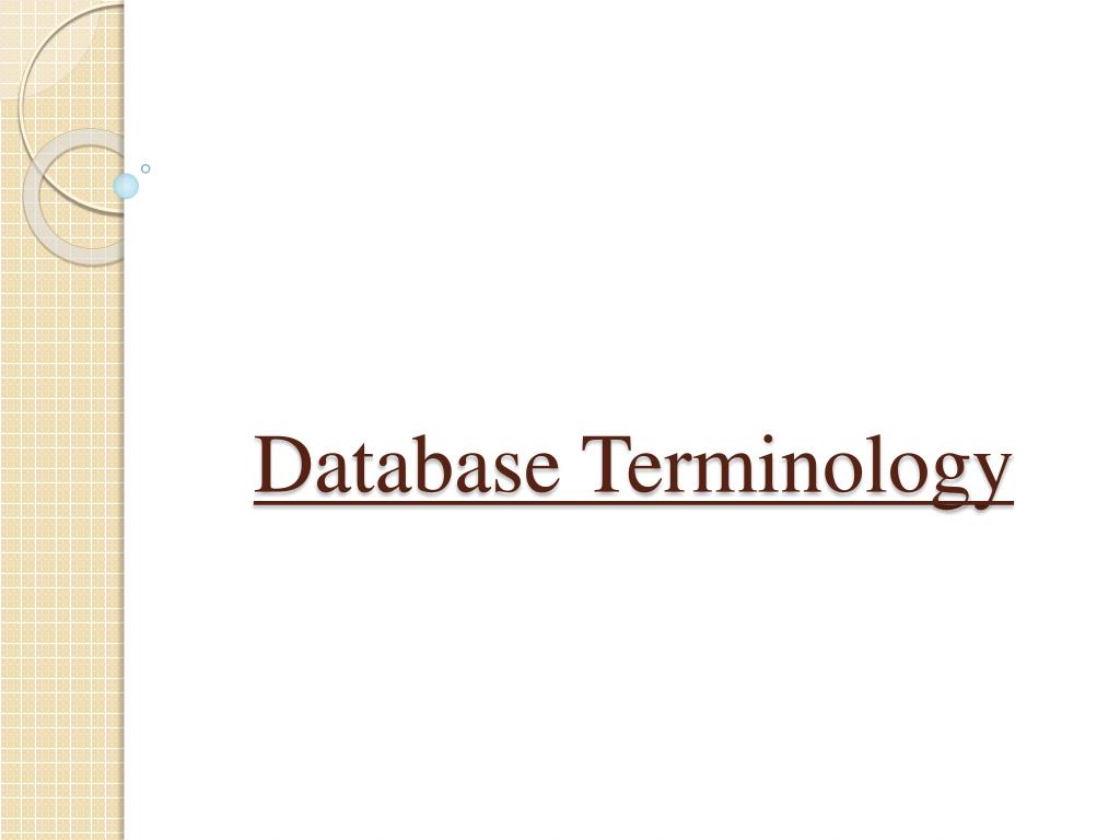 PPT - Database Terminology PowerPoint Presentation, free download - ID ...