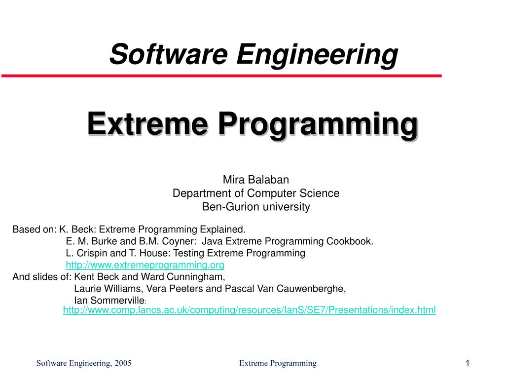 PPT - Software Engineering Extreme Programming PowerPoint Presentation - ID:5491210