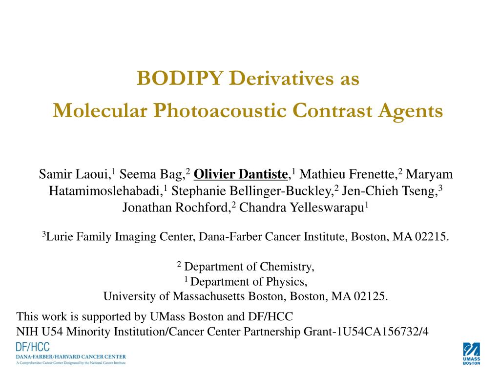 PPT - BODIPY Derivatives as Molecular Photoacoustic Contrast Agents ...