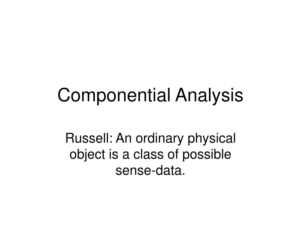 PPT - Componential Analysis PowerPoint Presentation, free download - ID ...