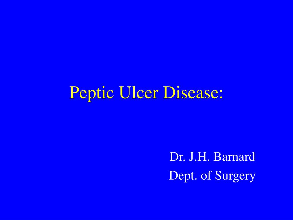 PPT - Peptic Ulcer Disease: PowerPoint Presentation, free download - ID ...