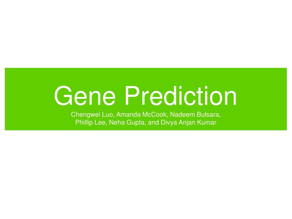 PPT - Gene Prediction PowerPoint Presentation, free download - ID:5494810