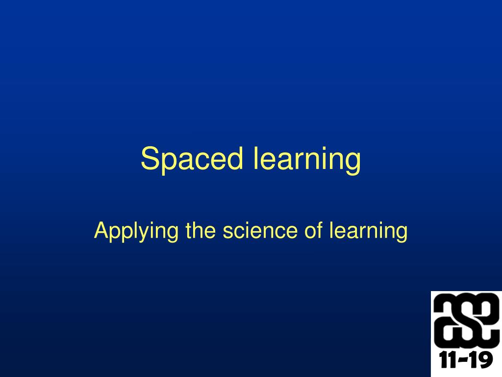 PPT - Spaced learning PowerPoint Presentation, free download - ID:5495513