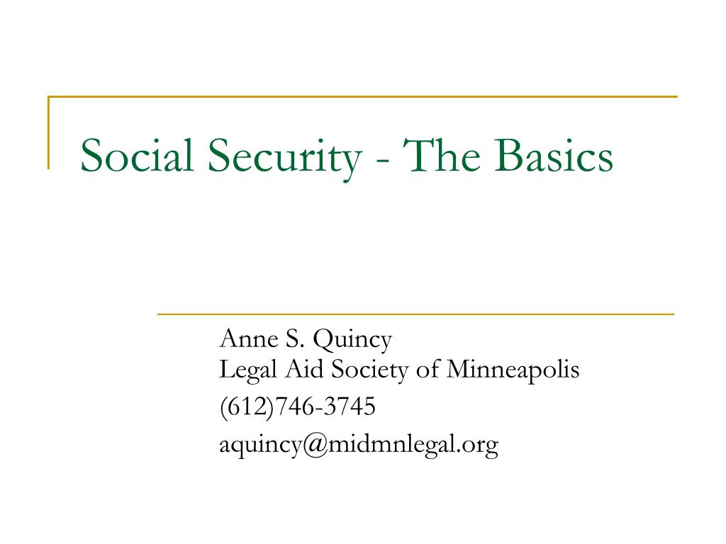 PPT - Social Security - The Basics PowerPoint Presentation, free ...