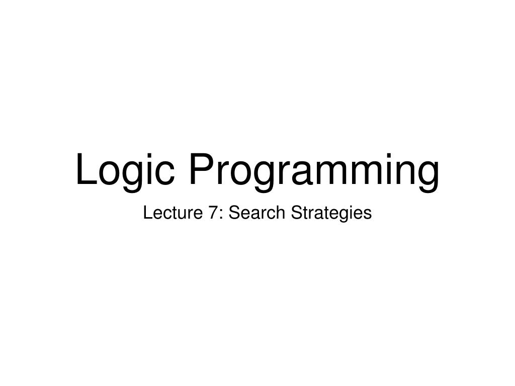 PPT - Logic Programming PowerPoint Presentation, free download - ID:5497794