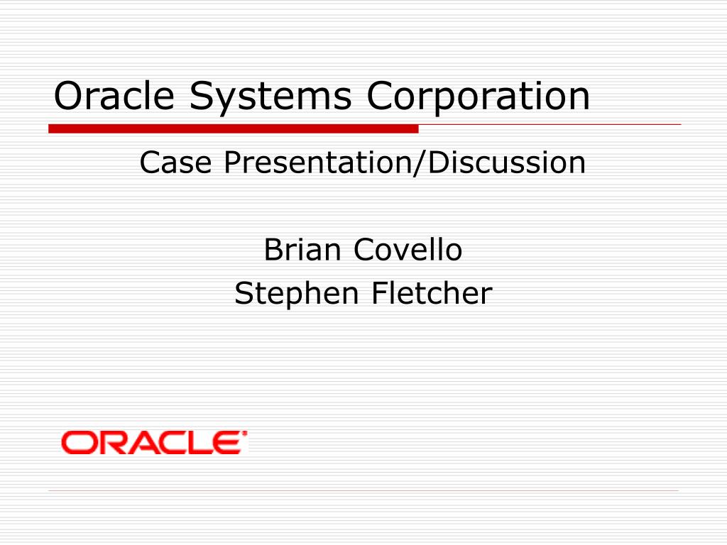 PPT - Oracle Systems Corporation PowerPoint Presentation, free download ...
