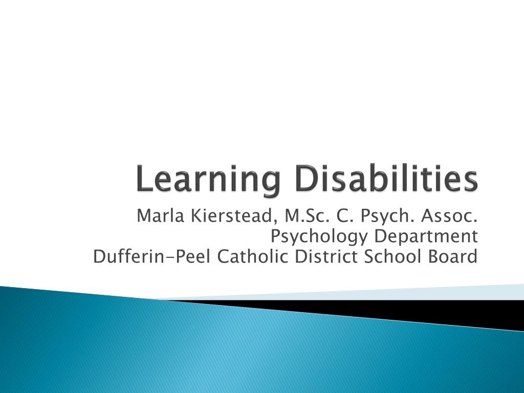 PPT - Learning Disabilities PowerPoint Presentation, free download - ID ...