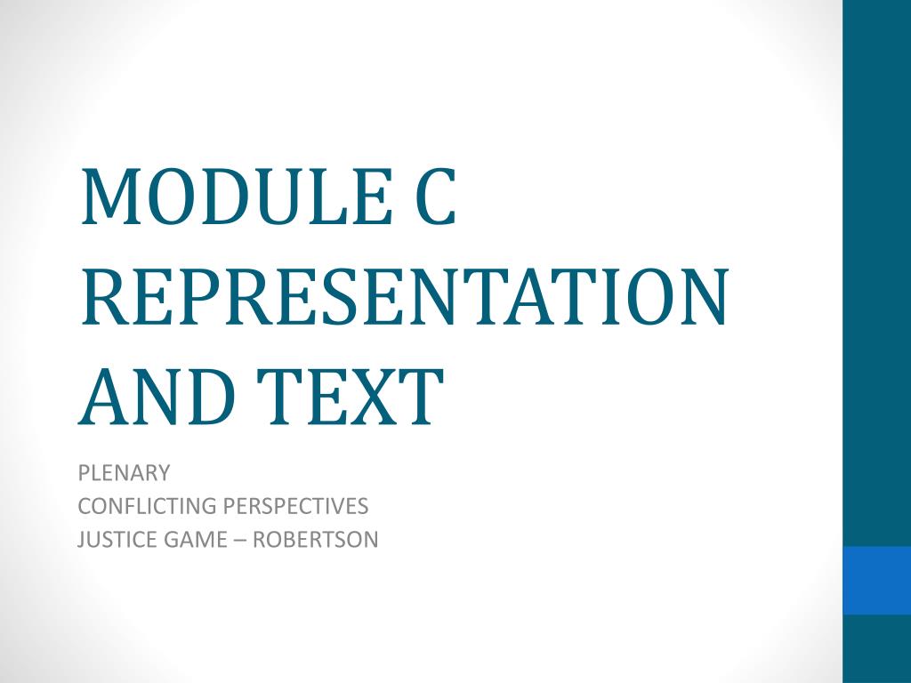 PPT - MODULE C REPRESENTATION AND TEXT PowerPoint Presentation, free ...