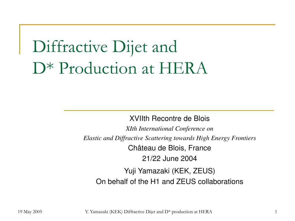 PPT - Diffractive Dijet and D* Production at HERA PowerPoint ...