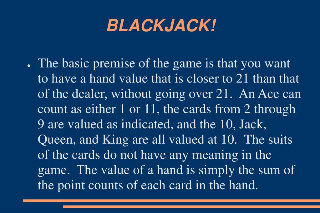 PPT - BLACKJACK! PowerPoint Presentation, free download - ID:5507941